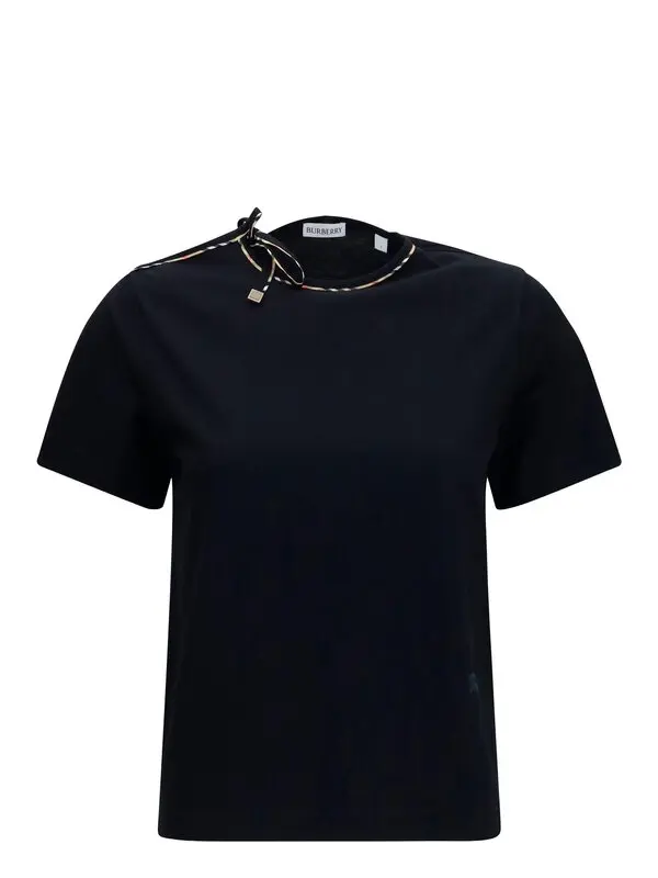 Burberry T-shirt With Cut-out Detail - Black