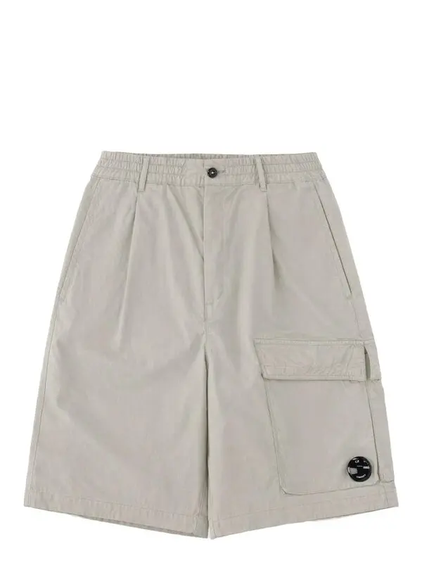 C.P. COMPANY Logo Patch Cargo Shorts - Gray
