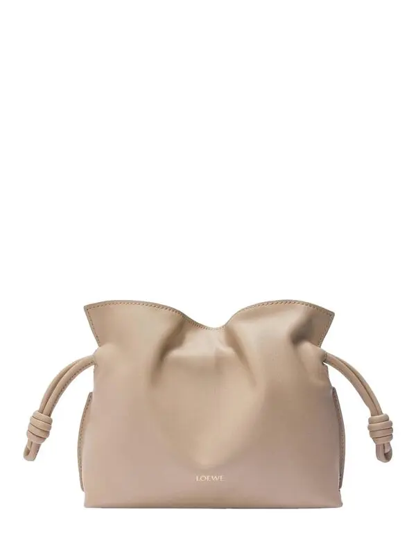 Loewe Flamenco Clutch Mini Bag In Calfskin Nappa - Cream