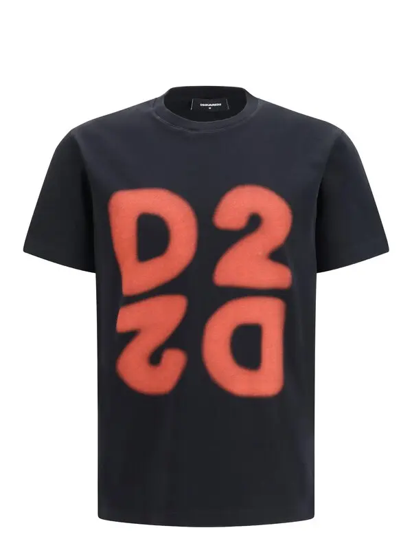 Dsquared2 Cotton Printed T-shirt - Black
