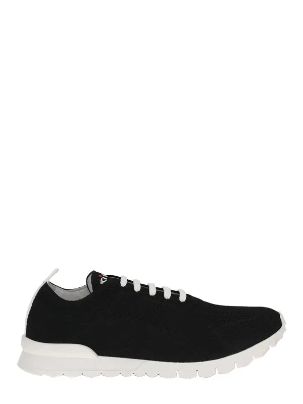 Kiton Stretch Knit Fabric Sneakers - Black