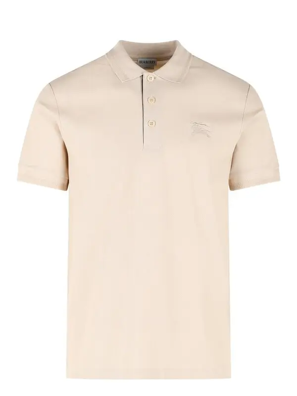 Burberry Eddie Ekd' Beige Cotton Polo Shirt - Cream