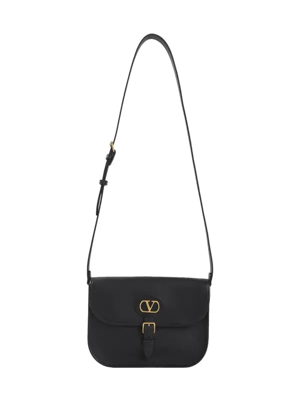 Valentino Garavani Leather Shoulder Bag - Black