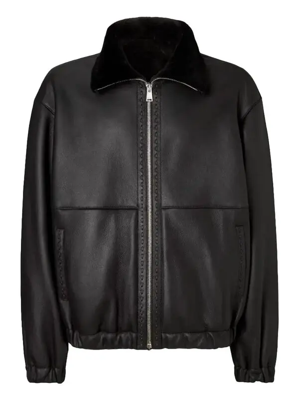 Fendi Shearling-lined Leather Blouson - Multicolor