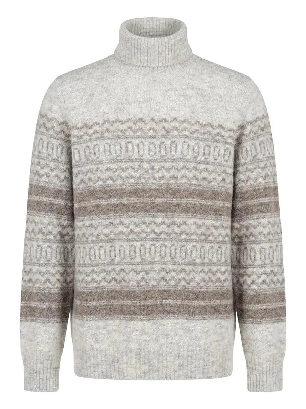 Brunello Cucinelli Alpaca Turtleneck Sweater - Multicolor