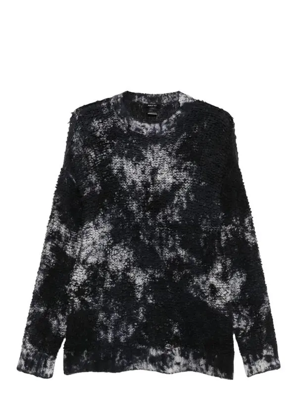 Avant Toi Cashmere And Silk Tie-dye Bouclé Pullover - Blue