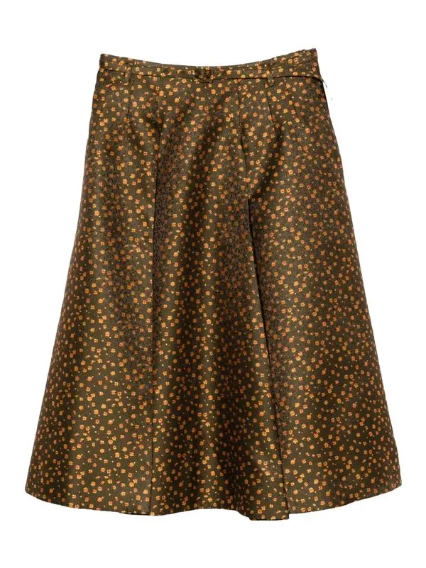 Prada Duchesse Midi Skirt - Multicolor