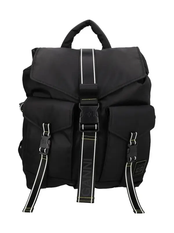 GANNI Recycled Polyamide Backpack - Black