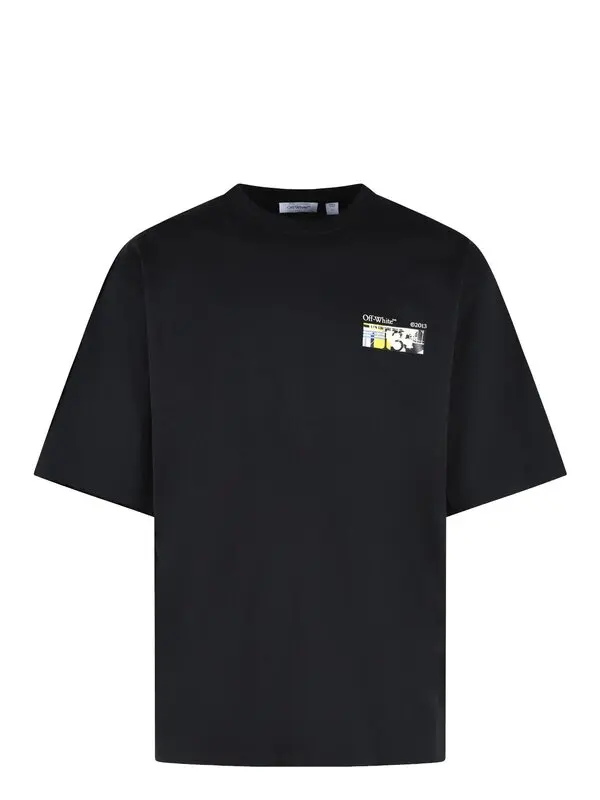 Off-White Industrial Arrow' Cotton T-shirt - Black