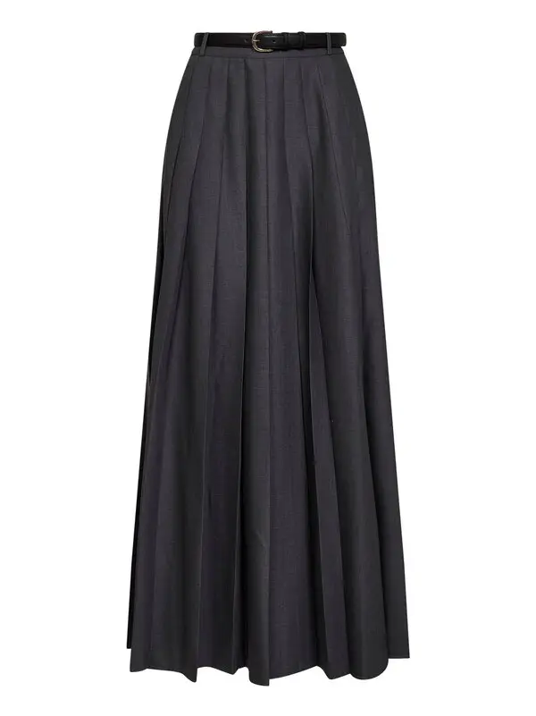 SELF-PORTRAIT Wool Blend Maxi Skirt - Multicolor