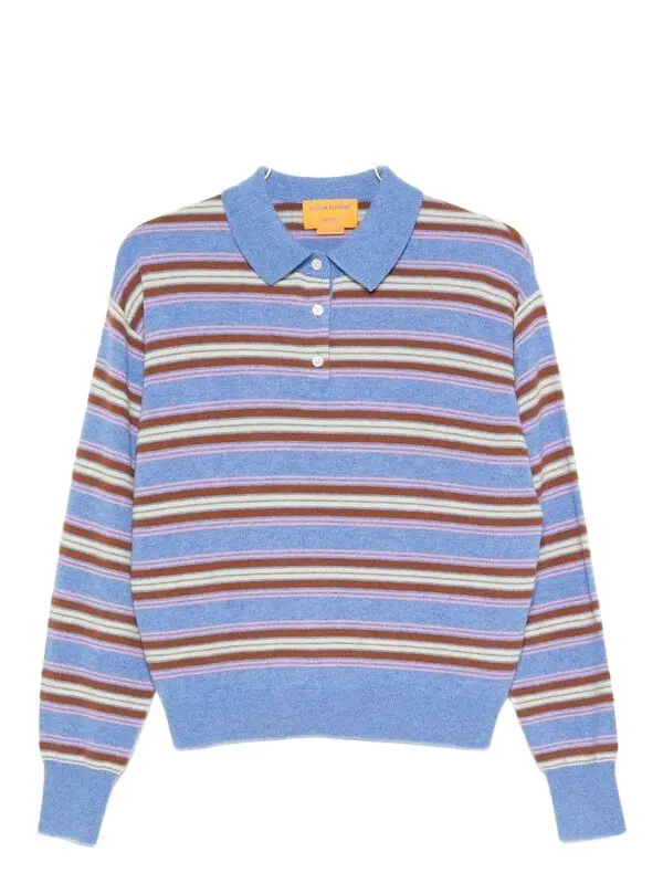 Guest In Residence Striped Cashmere Polo Shirt - Multicolor