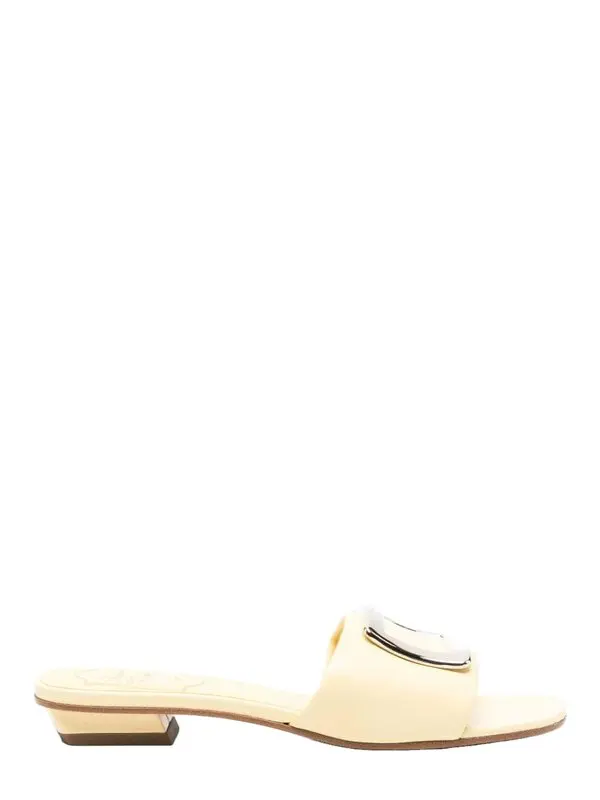 ROGER VIVIER Leather Flat Sandals - Multicolor