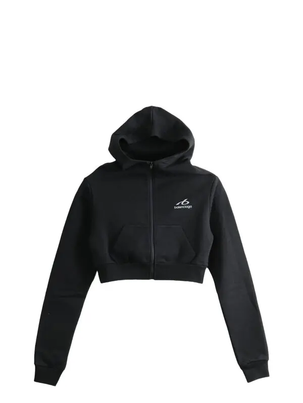 Balenciaga Cotton Cropped Sweatshirt - Multicolor