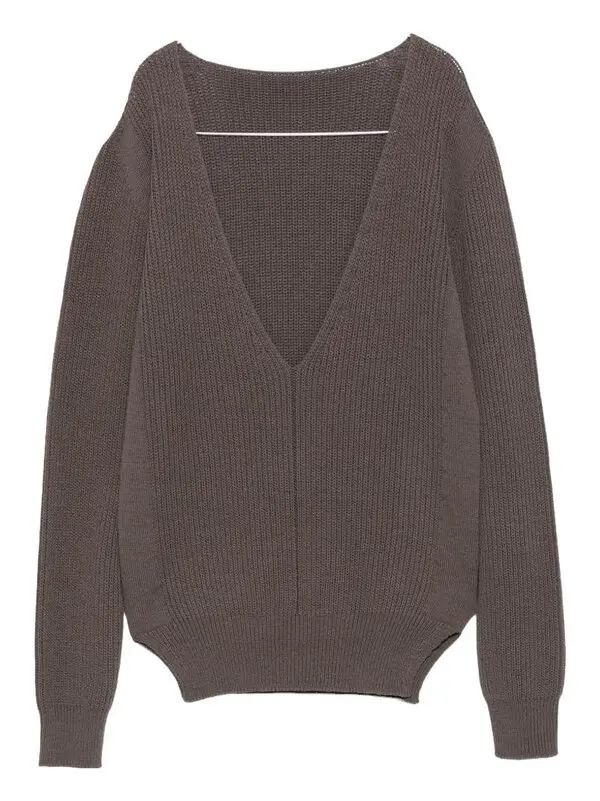 Rick Owens Wool V-necked Sweater - Multicolor