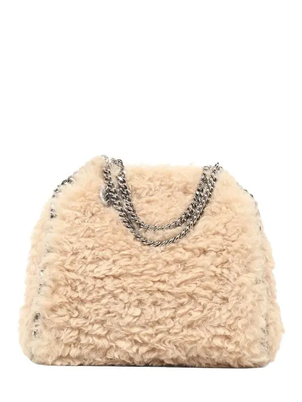 Stella McCartney Falabella Mini Eco Alter Shearling Bag - Cream