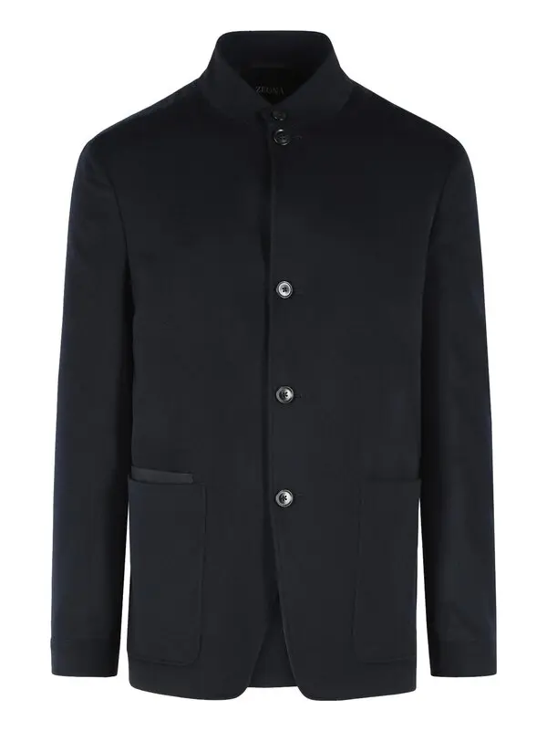 Zegna Oasi' Dark Cashmere Blazer - Blue
