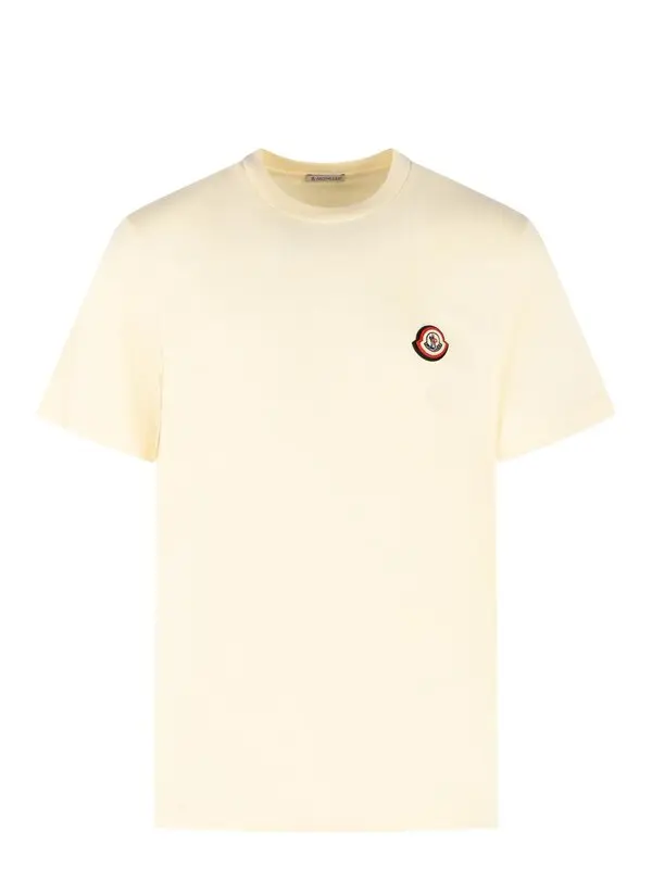 Moncler Cotton T-shirt - Cream