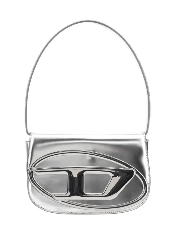 DIESEL® Leather 1dr Shoulder Bag - Silver
