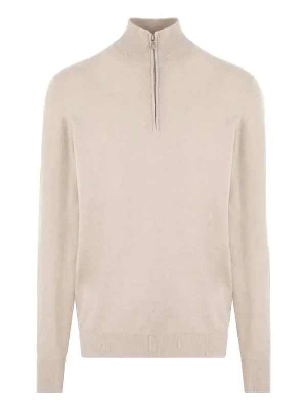 Brunello Cucinelli Cashmere Quarter Zip Pullover - Multicolor