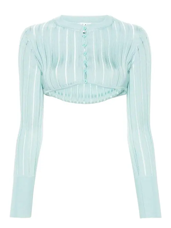 Alaïa Viscose Cropped Cardigan - Multicolor