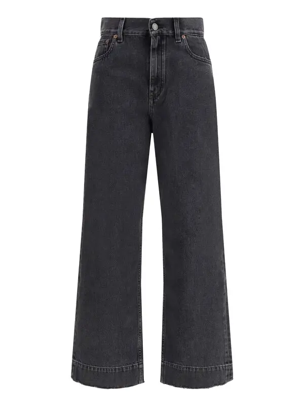 Chloé High-waisted Cropped Denim Jeans - Black