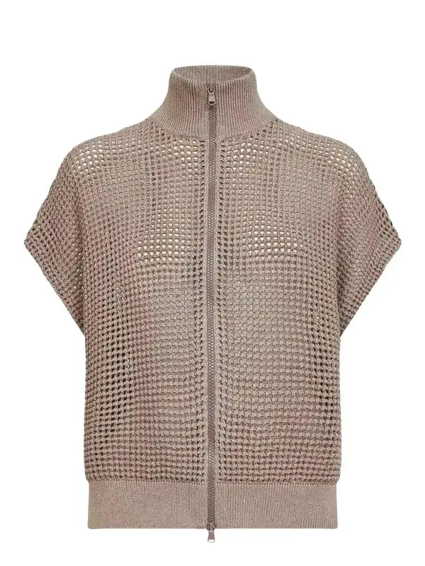 Brunello Cucinelli Cotton Net Cardigan - Multicolor