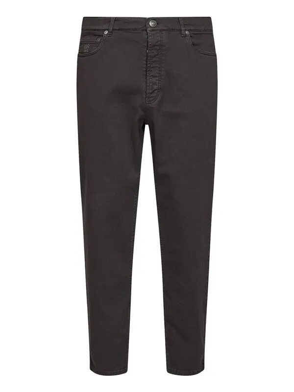 Brunello Cucinelli Garment-dyed Lightweight Comfort Denim Iconic Fit Jeans - Multicolor
