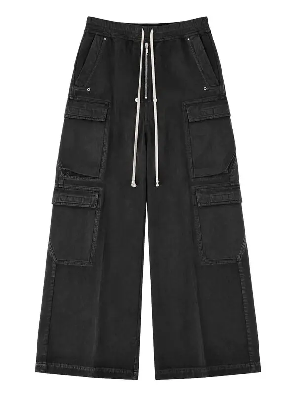 Rick Owens Jeans Double Cargo Jumbo Belas - Black