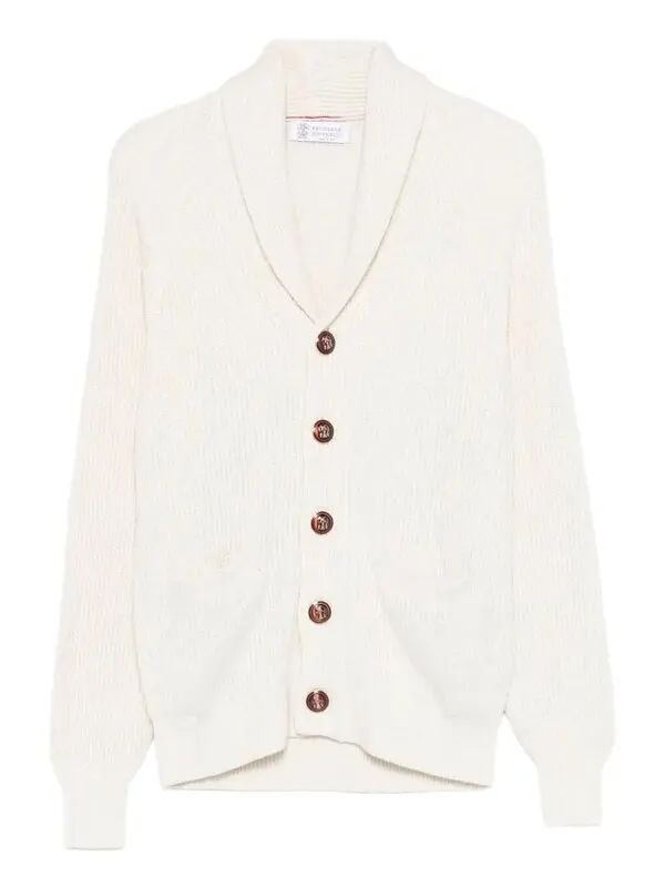 Brunello Cucinelli English Rib Knit Cardigan - Multicolor