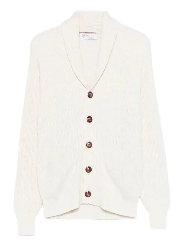 Brunello Cucinelli English Rib Knit Cardigan - Multicolor