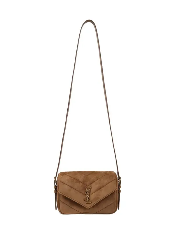 Saint Laurent Suede Loulou Shoulder Bag - Brown