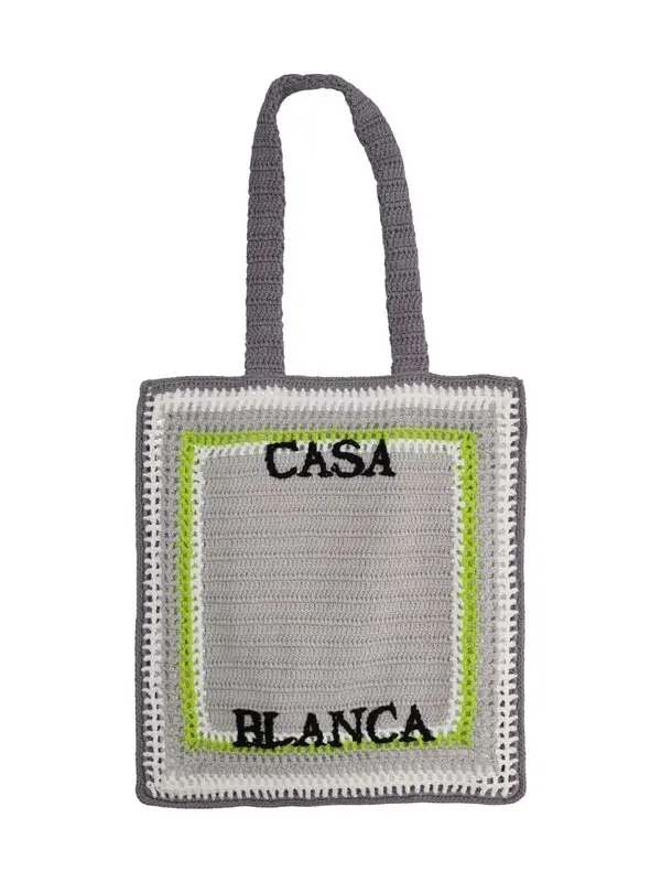 Casablanca Tote Bag With Logo - Gray