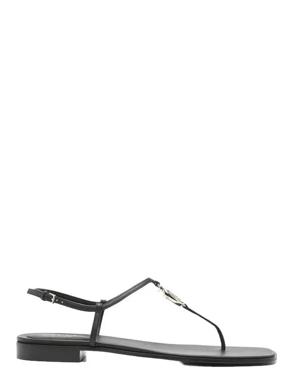Gucci Interlocking Gg Leather Flat Shoes - Black