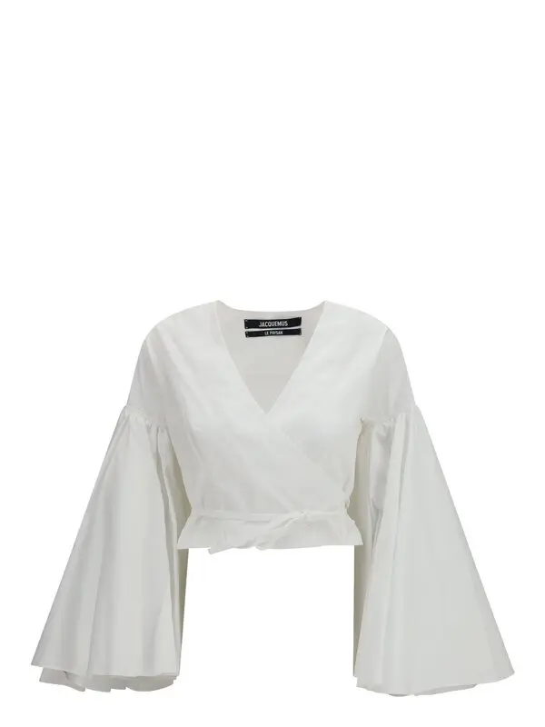 Jacquemus Paysan Wrap Top - White
