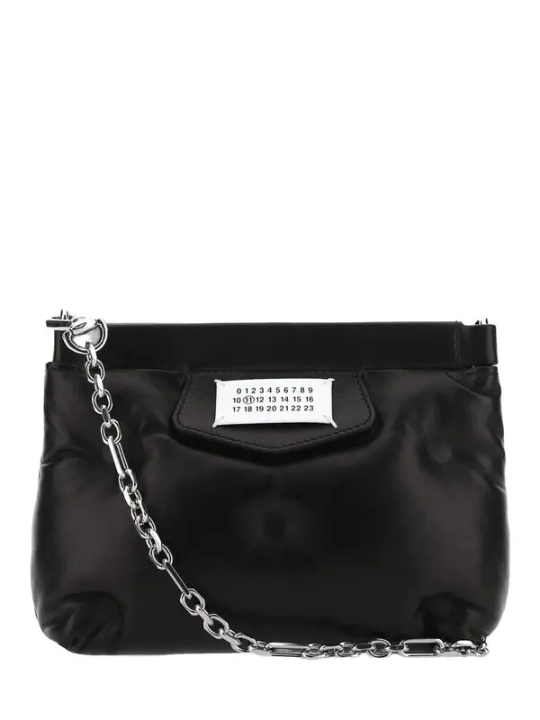 MAISON MARGIELA Nappa Leather Glam Slam Red Carpet Clutch - Black