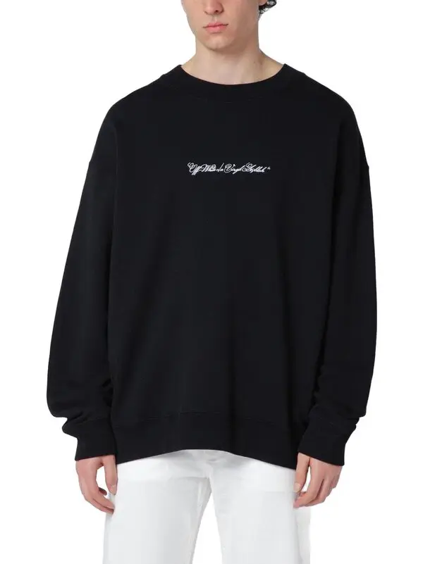 Off-White Script Arrow Diagonal Skate Sweatshirt - Black