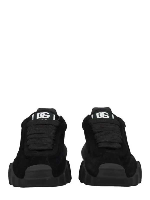 Dolce & Gabbana Leather Athletic Sneakers - Black