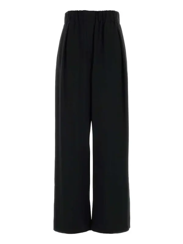 JIL SANDER Crepe Wide-leg Pant - Black