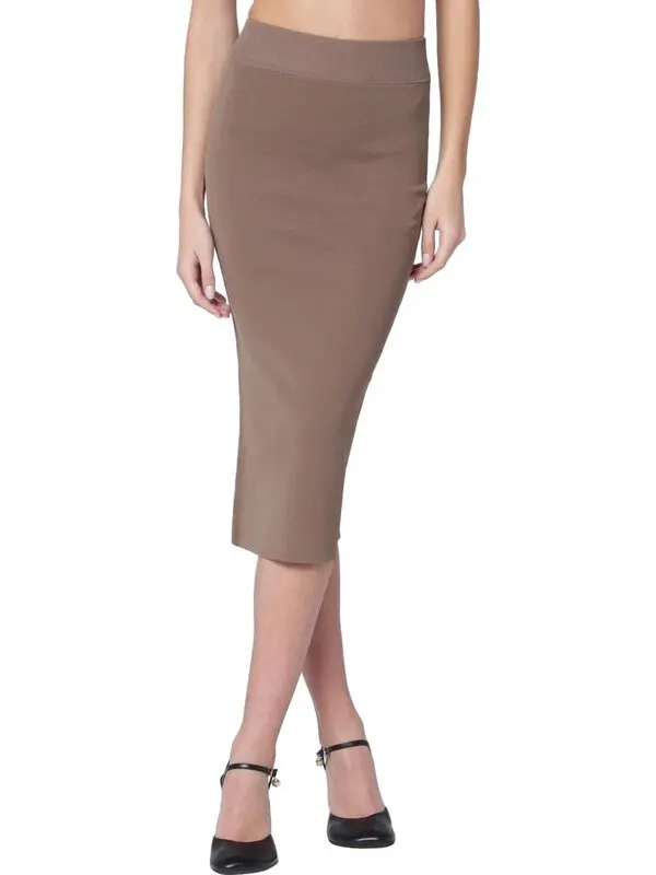 ENTIRE STUDIOS Light Brown Viscose-blend Midi Skirt - Cream