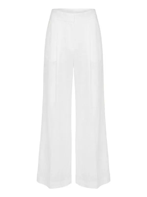 Brunello Cucinelli Wide Leg Cotton Pants - Multicolor