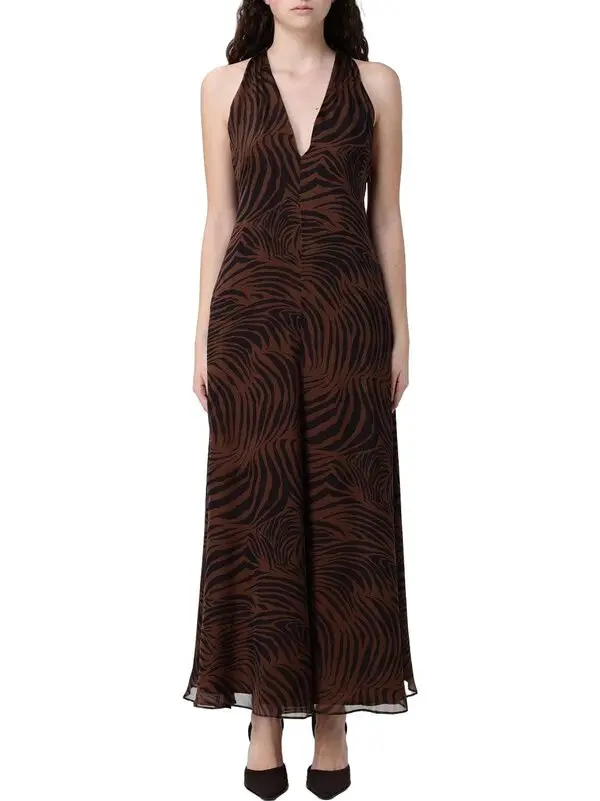 Max Mara Silk Midi Dress - Brown