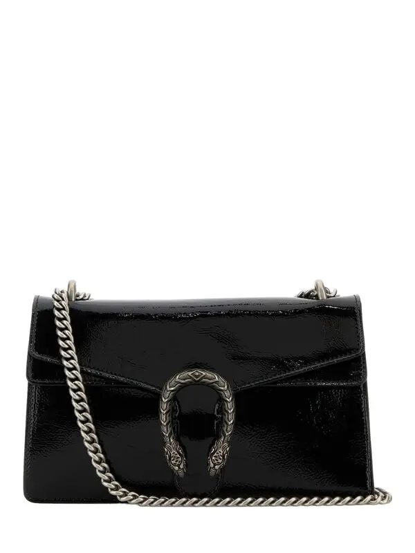 Gucci Leather Small Dionysus Shoulder Bag - Black