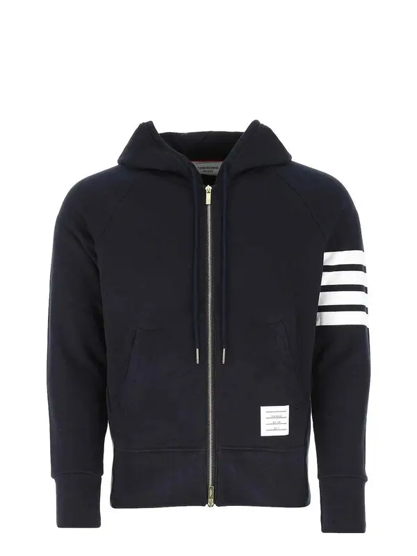 Thom Browne Signature 4-bar Stripe Hoodie - Blue