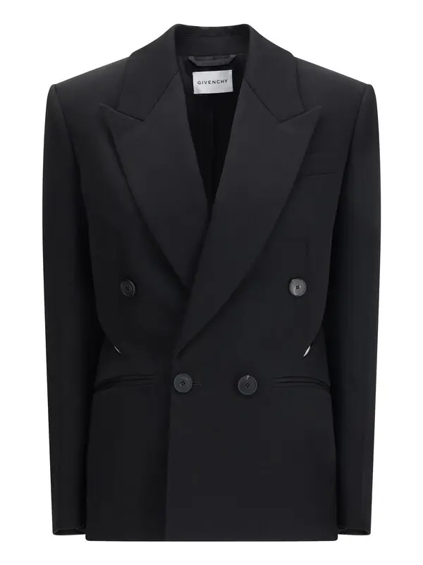 Givenchy Cut-out Wool Blazer - Black