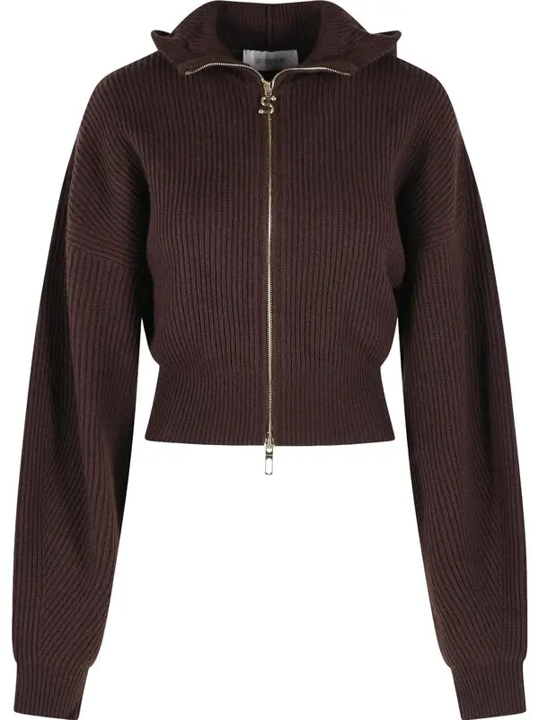 Sportmax Balco Wool And Cashmere Cardigan - Brown