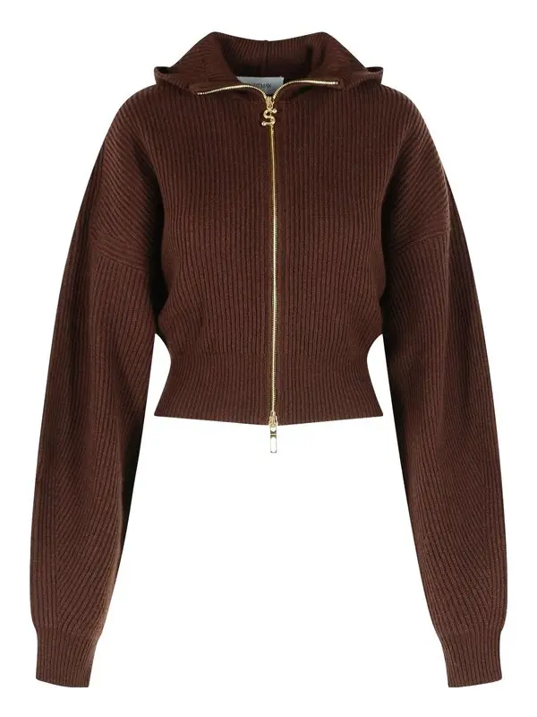 Sportmax Balco Wool And Cashmere Cardigan - Brown