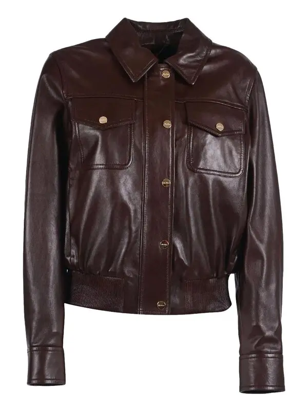Max Mara Leather Jacket - Brown