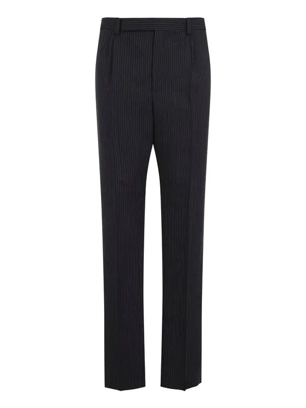 Saint Laurent Tapered Trousers - Gray