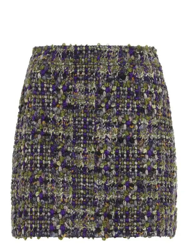 Saint Laurent Tweed Mini Skirt - Multicolor
