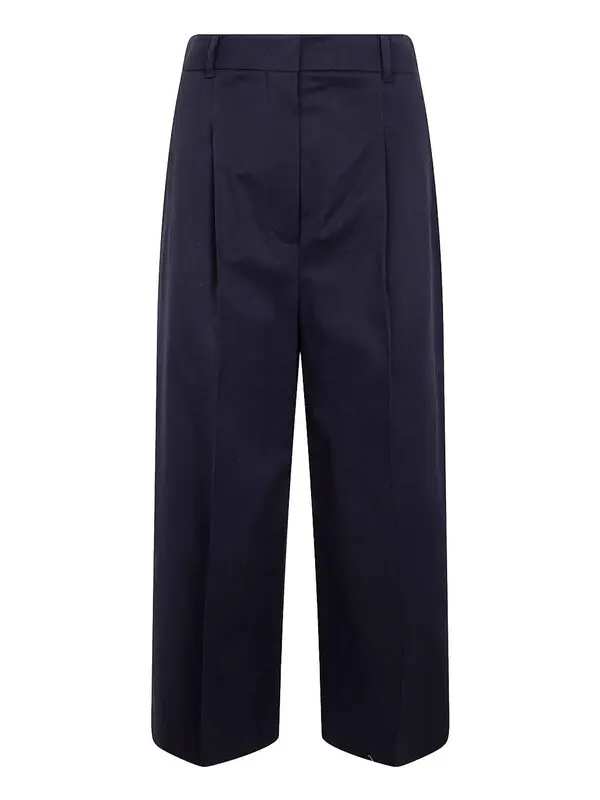 Max Mara Classic Cotton Trousers - Black
